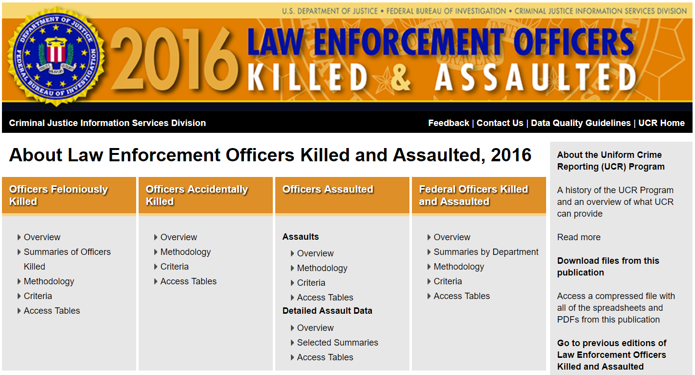 El FBI hace públicas las estadísticas de policías muertos y agredidos ...